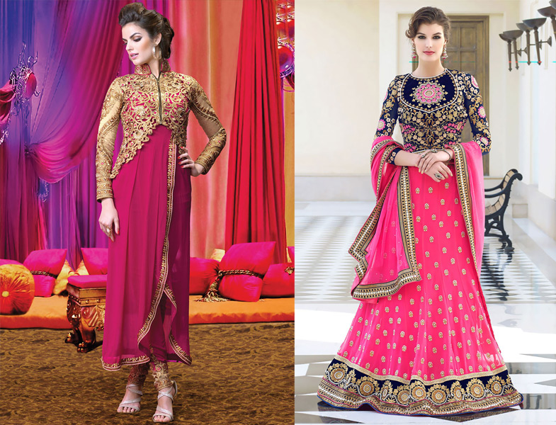 Kına Geceleri için Hint Elbiseleri