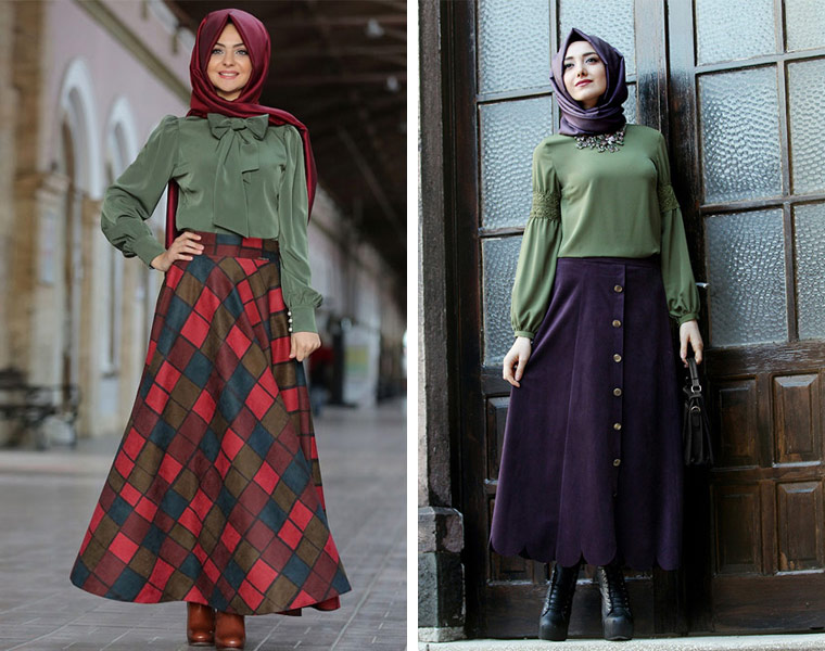En Şık Uzun Etek Modelleri 2016 | Resimlerle Tesettür Giyim Modelleri ...