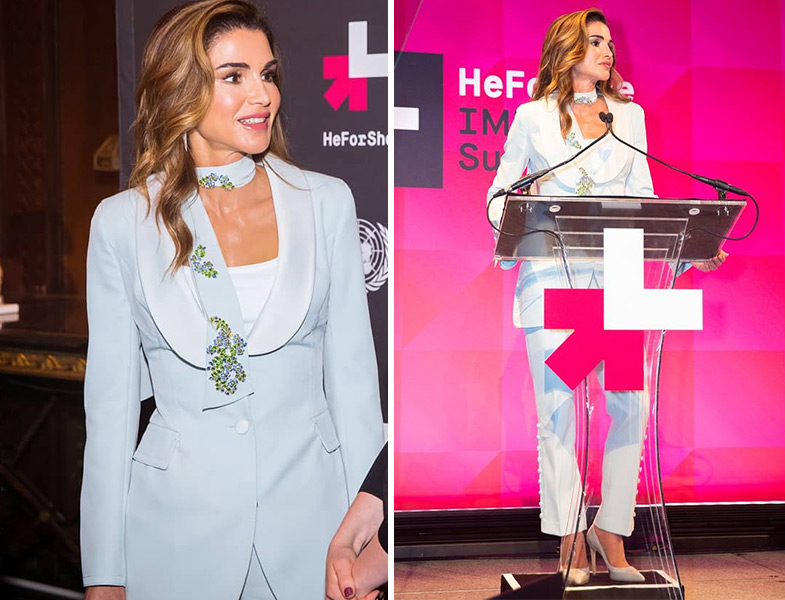 Ürdün Kraliçesi Rania al Abdullah’ın Buz Mavisi Giyim Stili ...