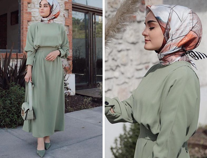 Elif Eser Yeşil Elbise | Resimlerle Tesettür Giyim Modelleri ve Online ...